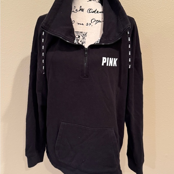 PINK Victoria's Secret | Tops | Pink Victorias Secret Black Pullover ...